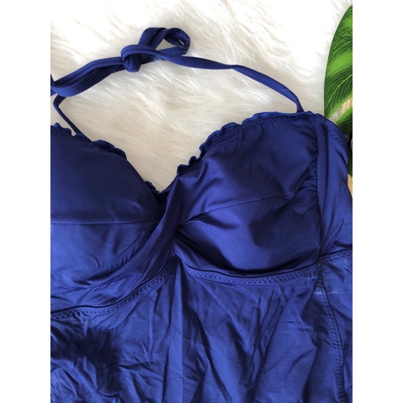 BECCA | Swim | Becca Navy Blue Tankini Bathing Suit Set | Poshmark
